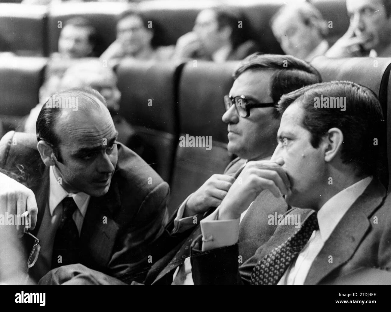 Madrid, 1980. Session in the Congress of Deputies. From right to left ...