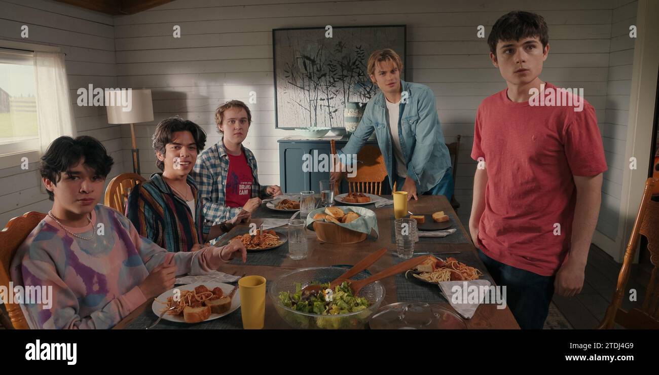 MY LIFE WITH THE WALTER BOYS, from left: Isaac Arellanes, Myles Perez ...