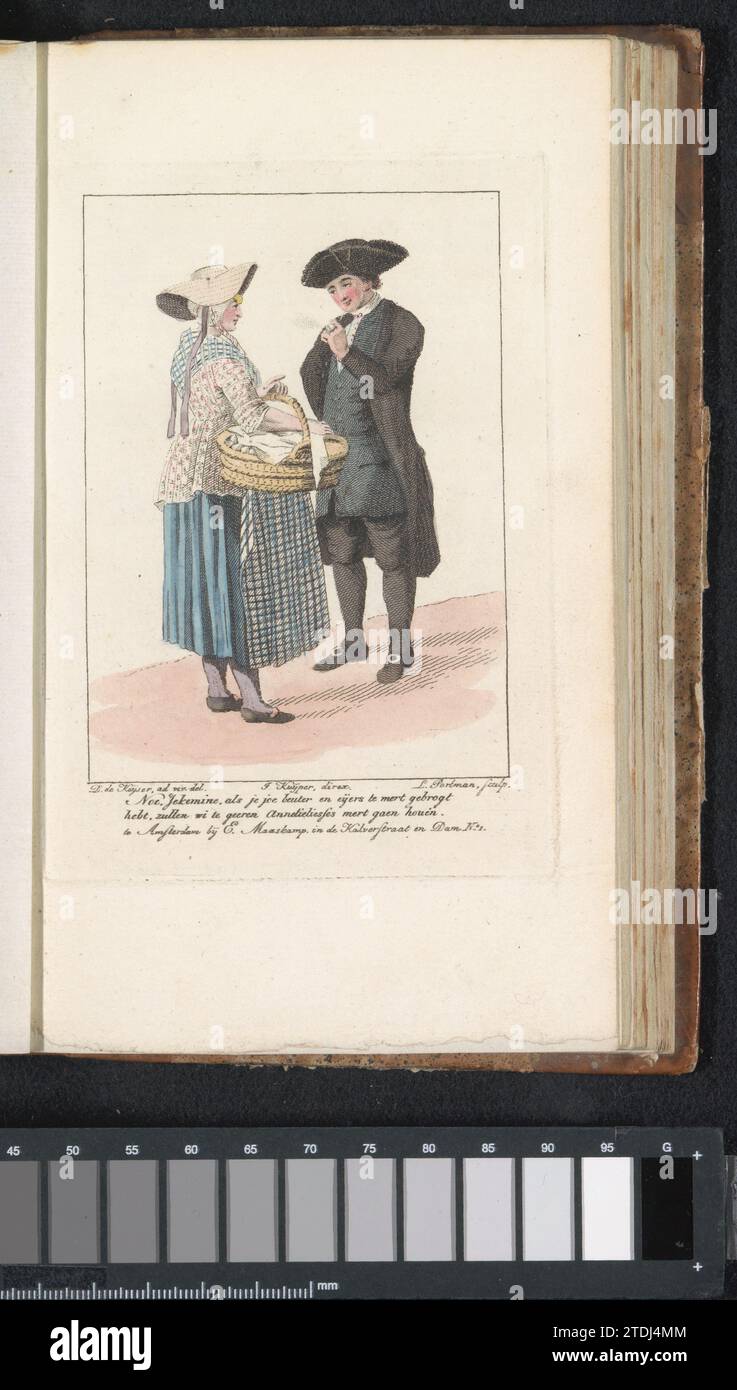 Man and wife Van Walcheren, Ludwig Gottlieb Portman, After Daniël de ...