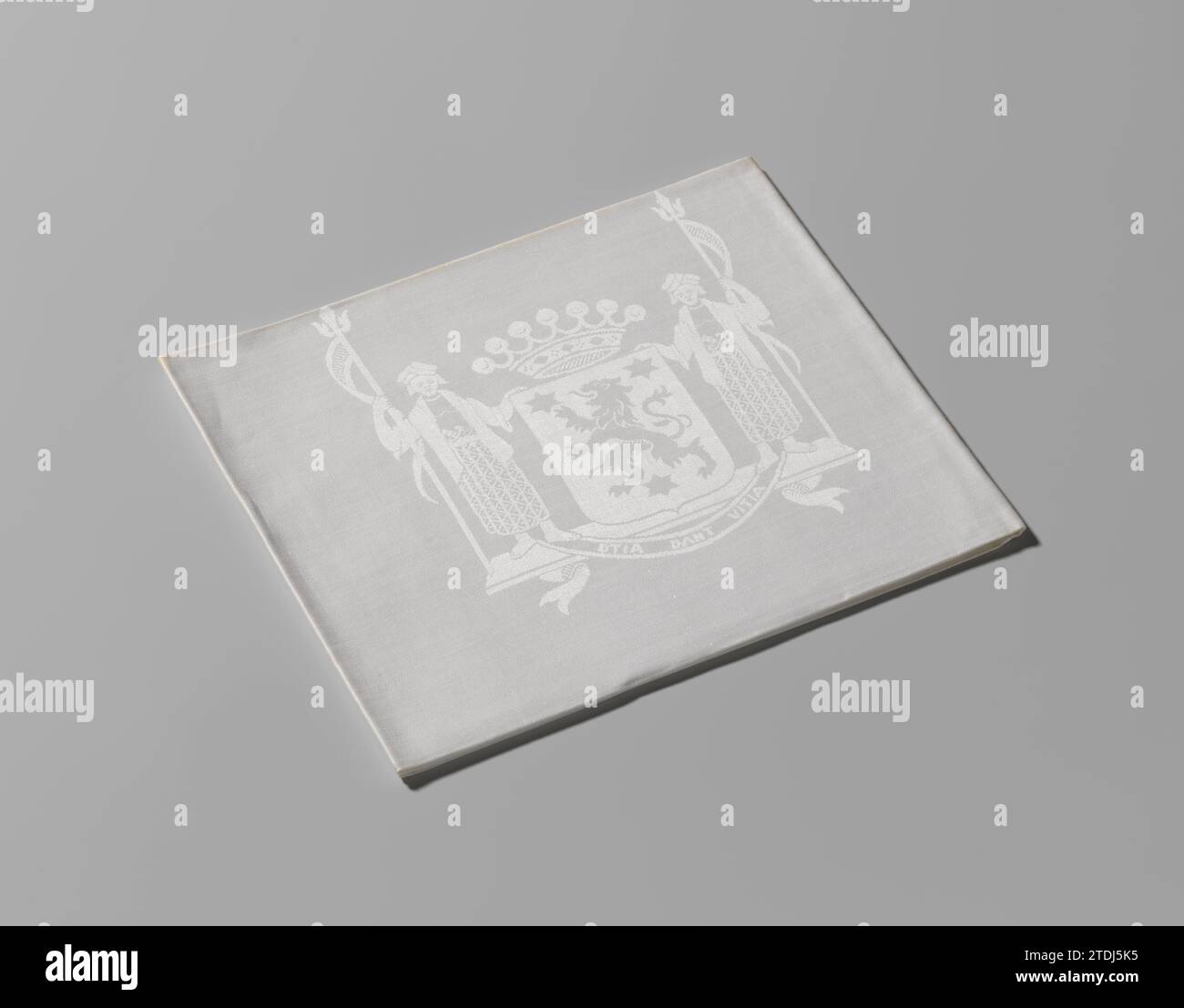 Napkin van Wit Linnamast, Rath (firm) brothers, 1852 - 1889 White linen ...