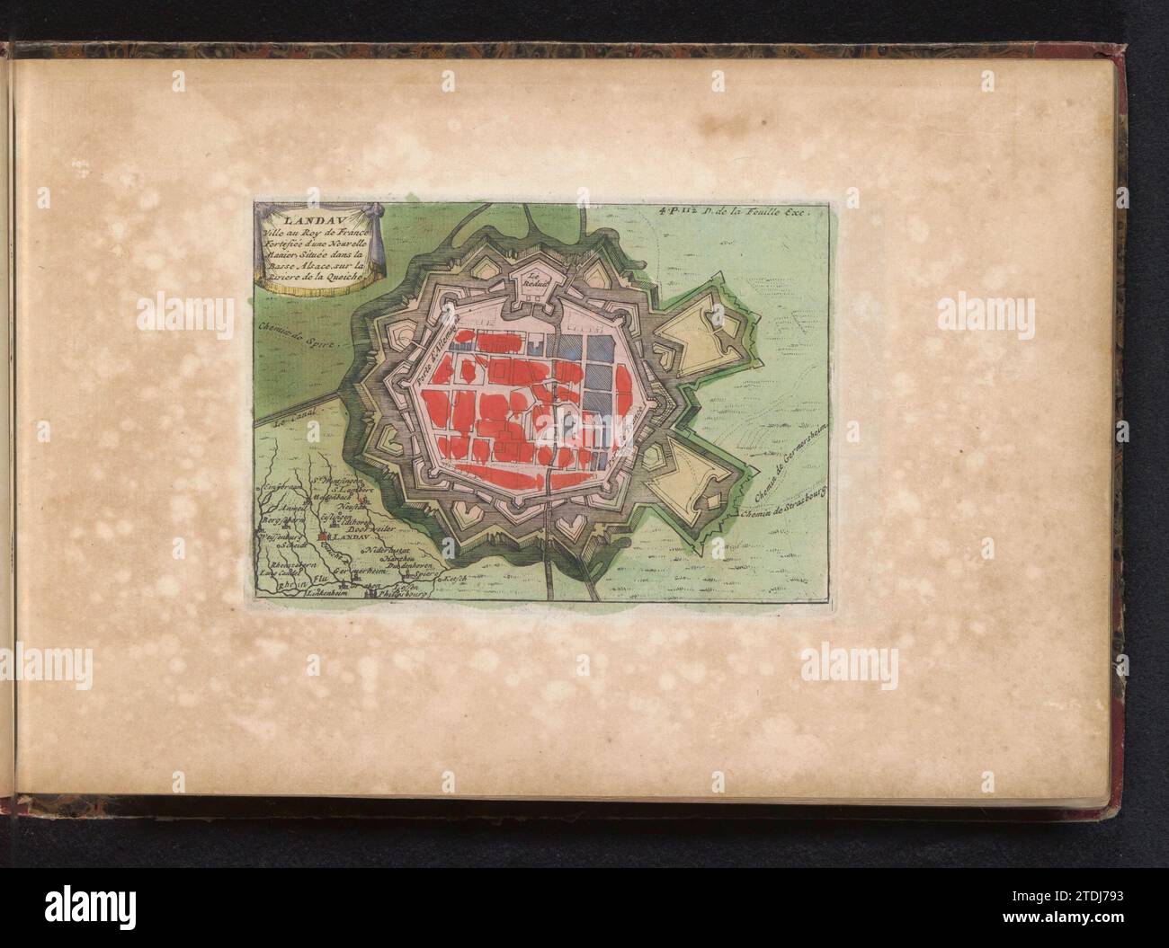 Map of Landau, Anonymous, 1735 Map of the city of Landau. Part of an ...