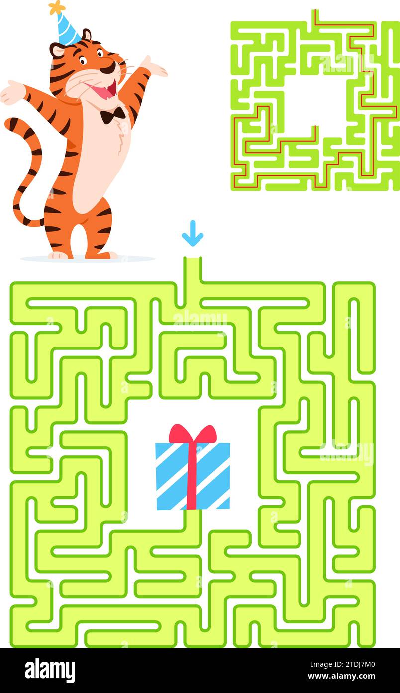 Maze game activity page kids Cut Out Stock Images & Pictures - Alamy