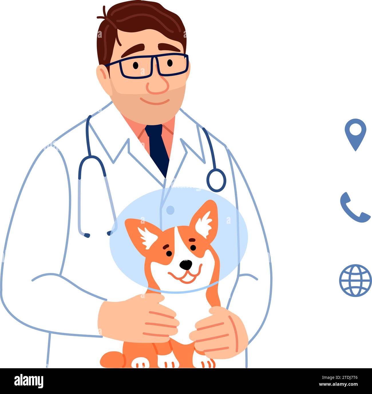 Veterinary business card template with text space Stock Vector Image ...