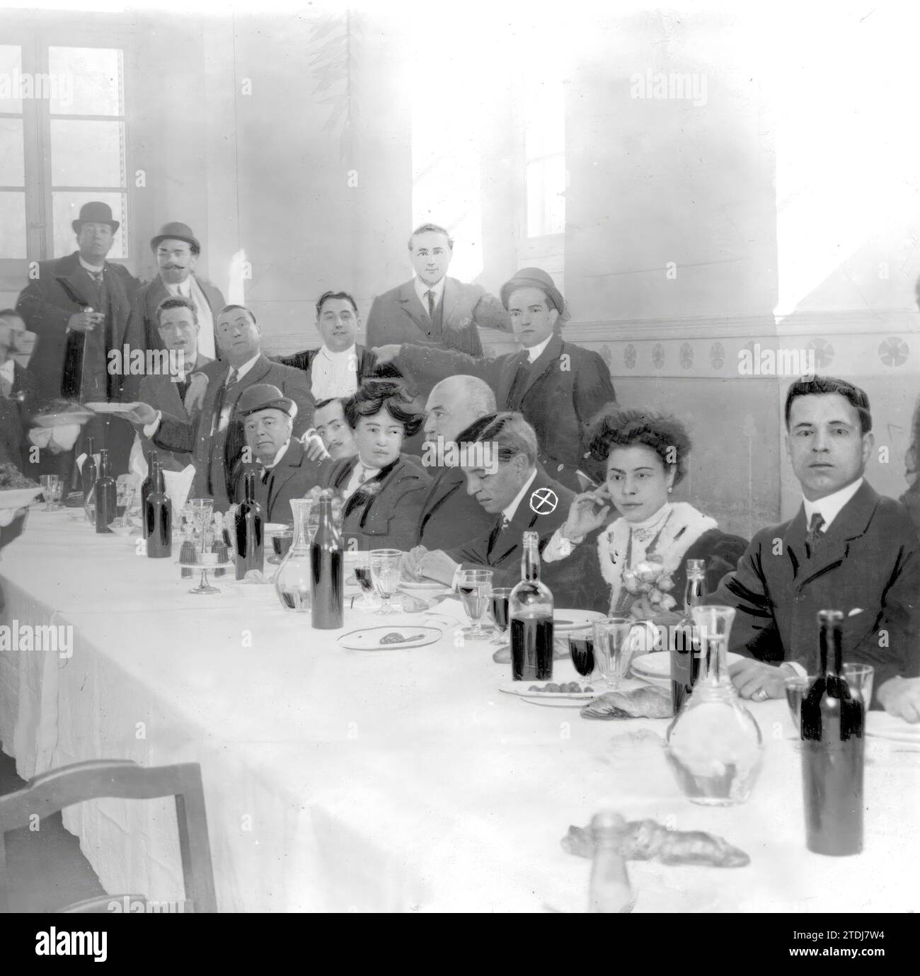 01/30/1908. Madrid. Presidential table of the banquet held yesterday as ...