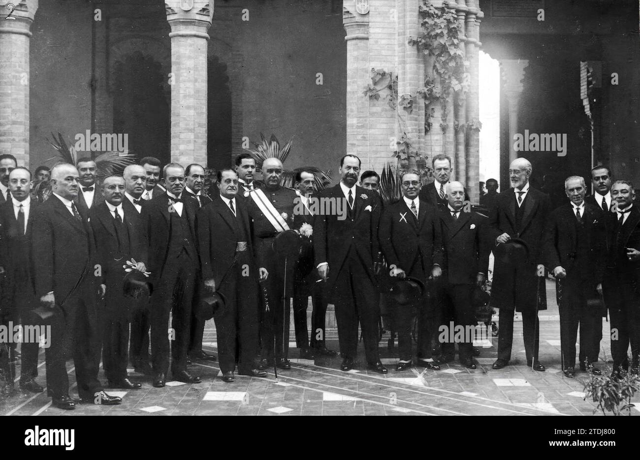 09/30/1926. Seville. In the Exhibition Pavilions. 2. Attendants at the ...