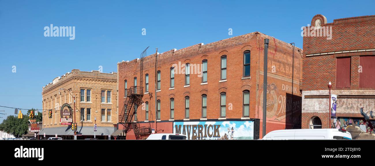 Fort Worth, Texas - November 4, 2023: old brick buildings in Fort Worth ...