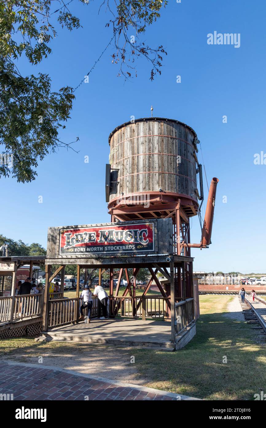 Fort Worth, Texas - November 4, 2023: The stockyards train station ...