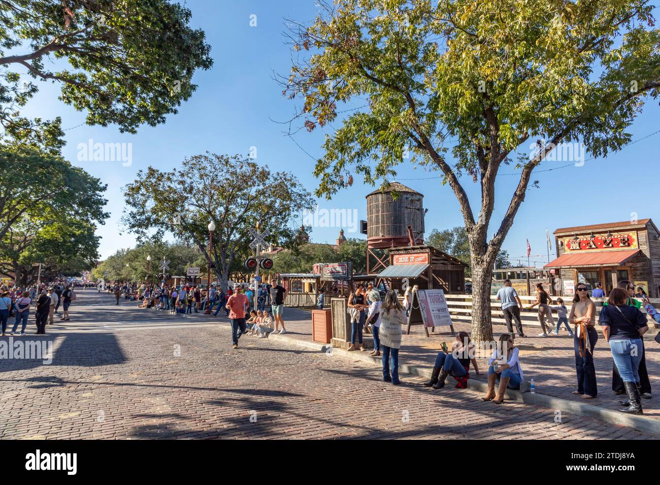Fort Worth, Texas - November 4, 2023: The stockyards train station ...
