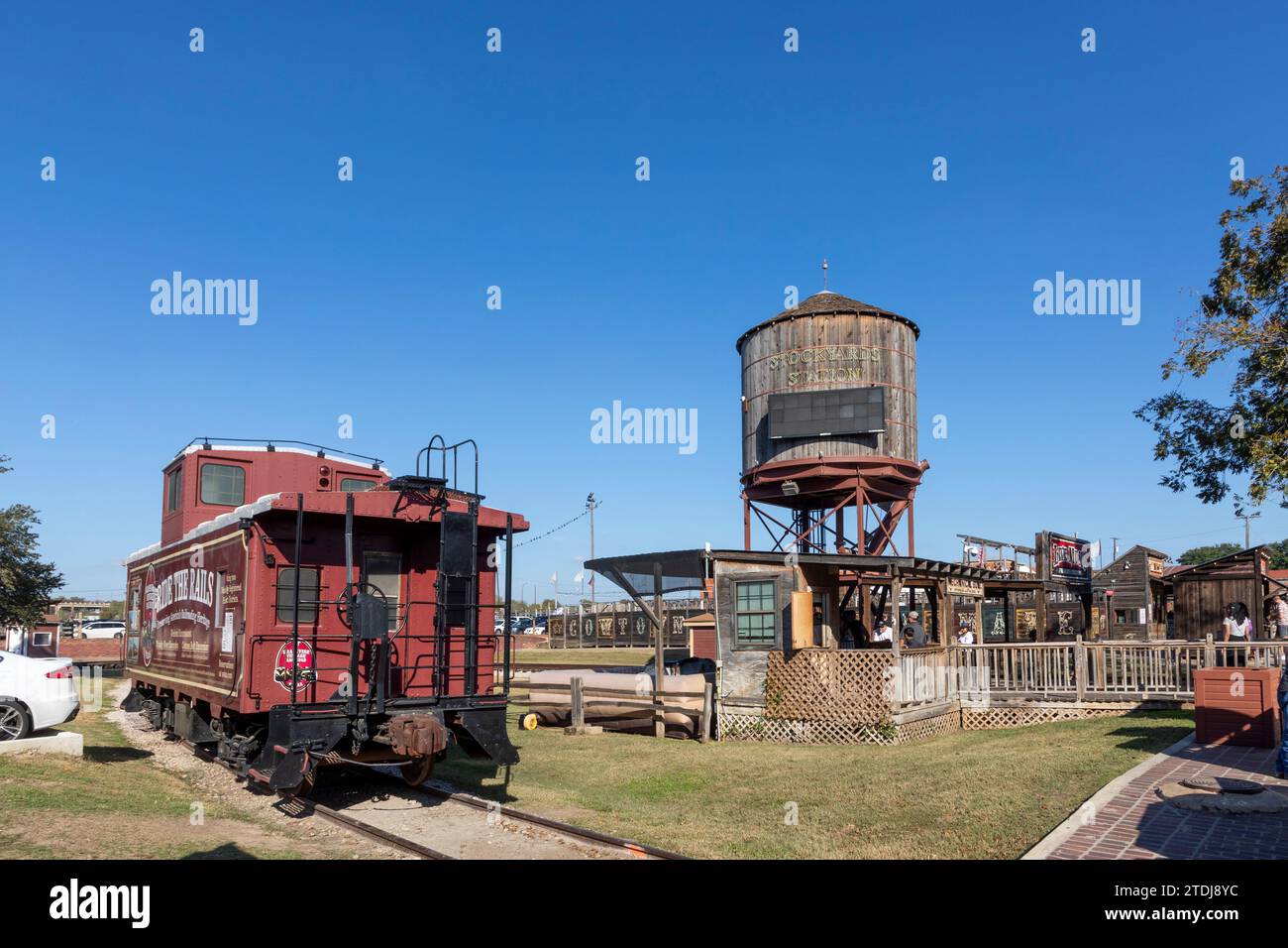 Fort Worth, Texas - November 4, 2023: The stockyards train station ...