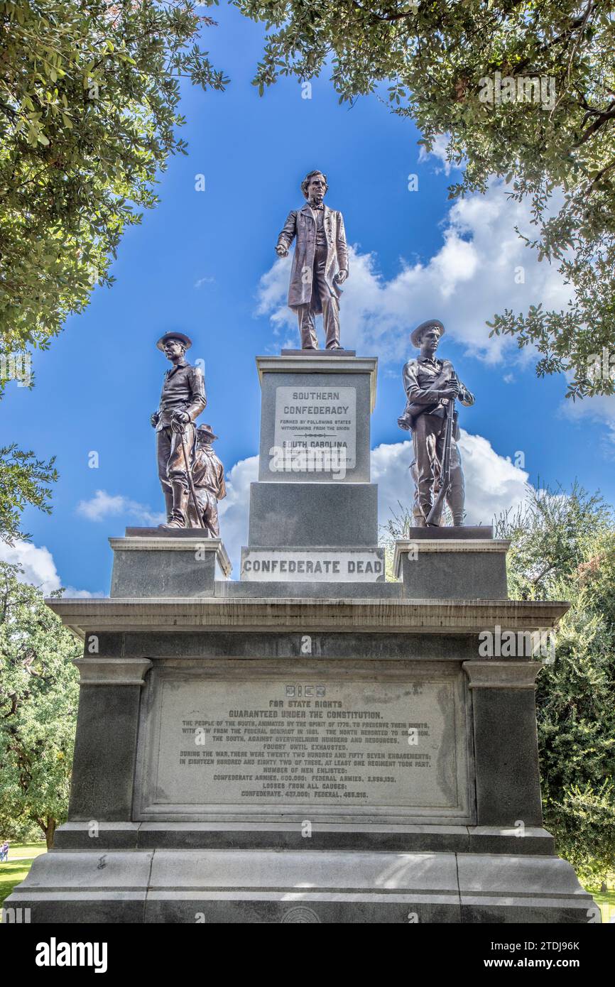Austin, Texas - November 3, 2023: Confederate Soldiers memorial on the ...