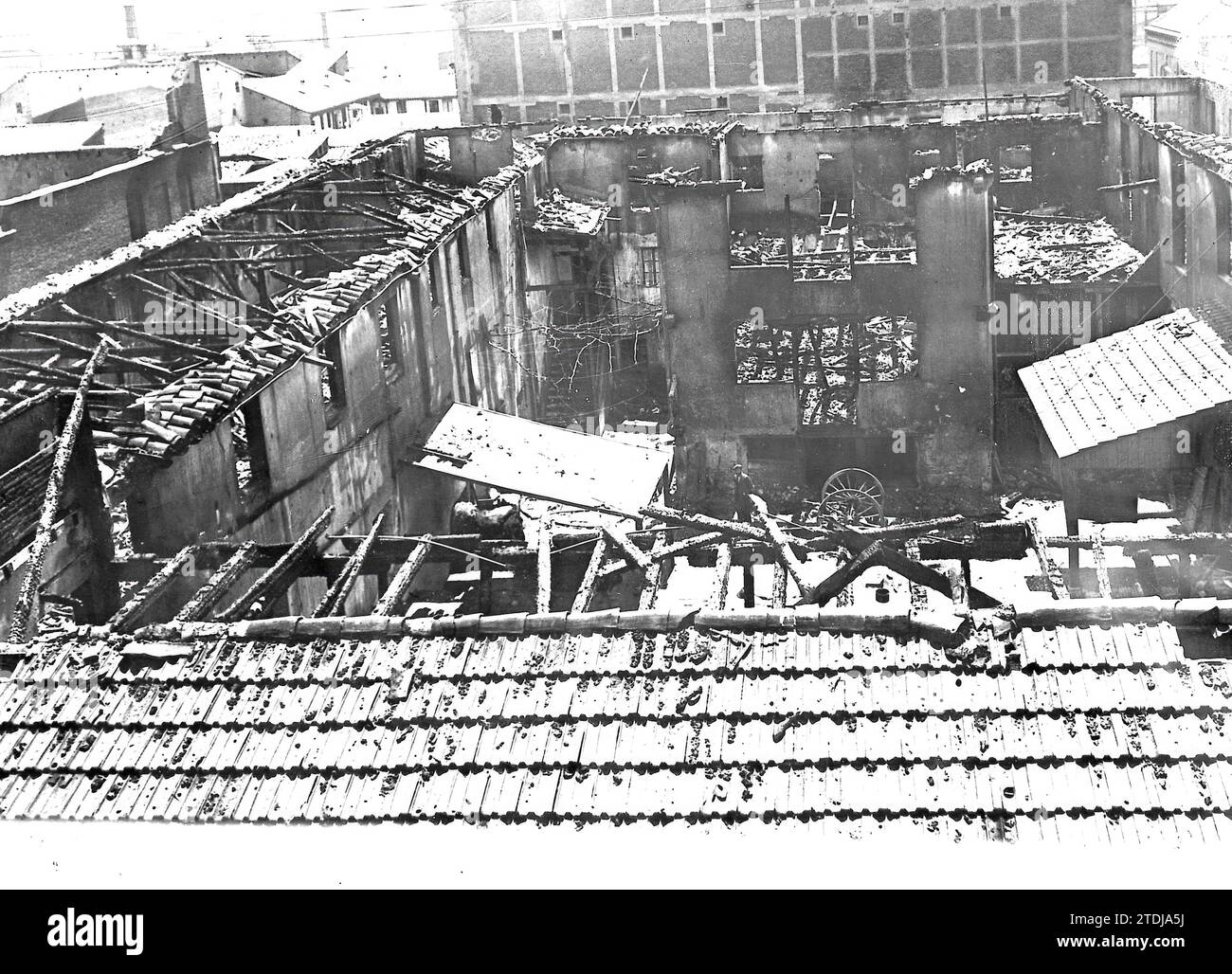 05/06/1911. From yesterday's fire Remains of the Houses Destroyed by ...