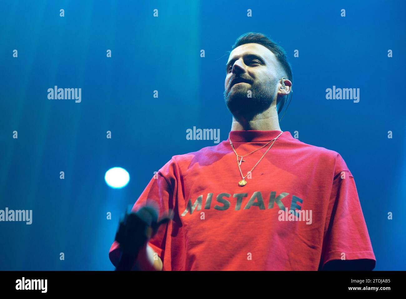 The singer Juancho Marqués during a performance, at the WiZink Center ...