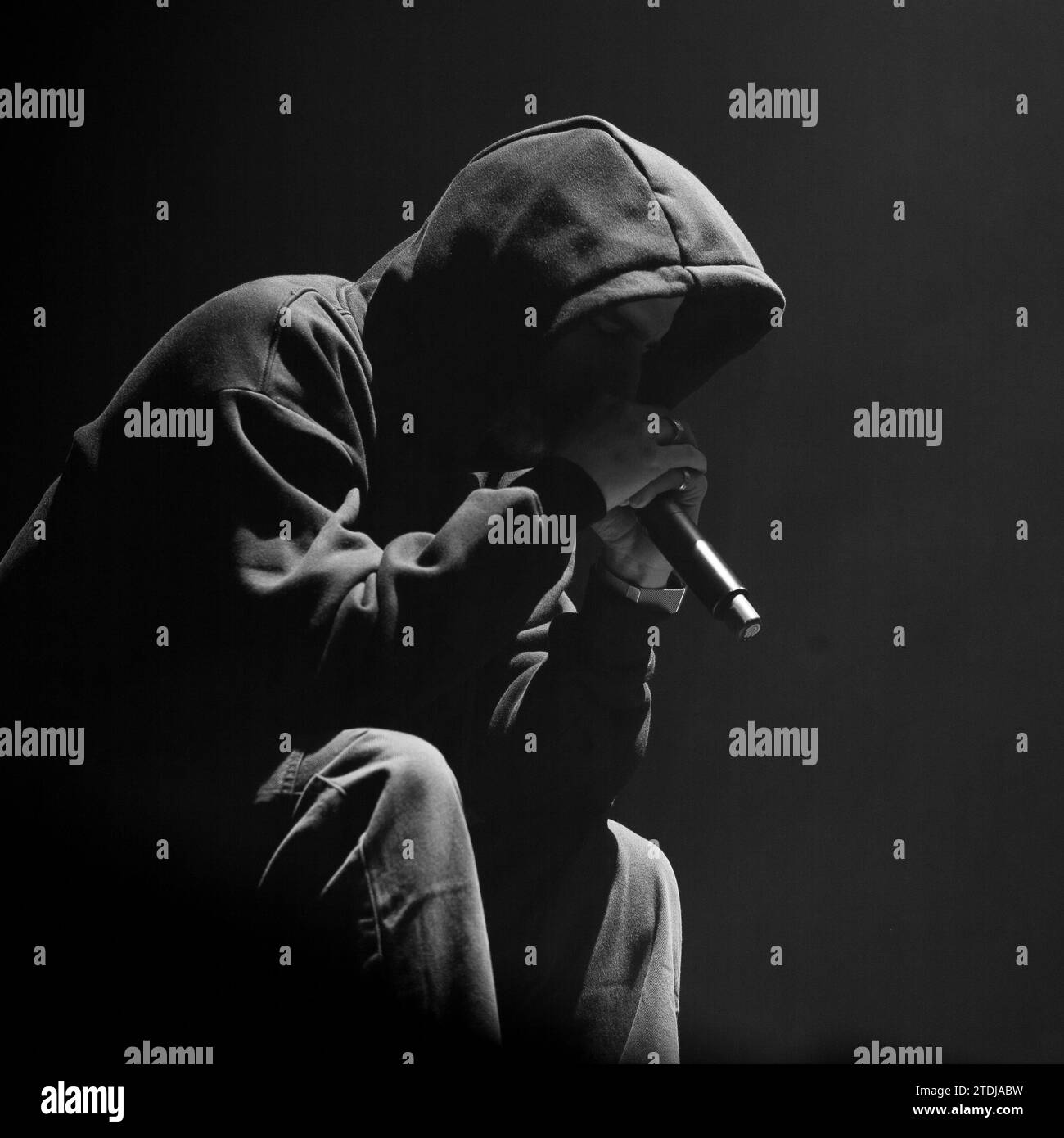 The singer Juancho Marqués during a performance, at the WiZink Center ...