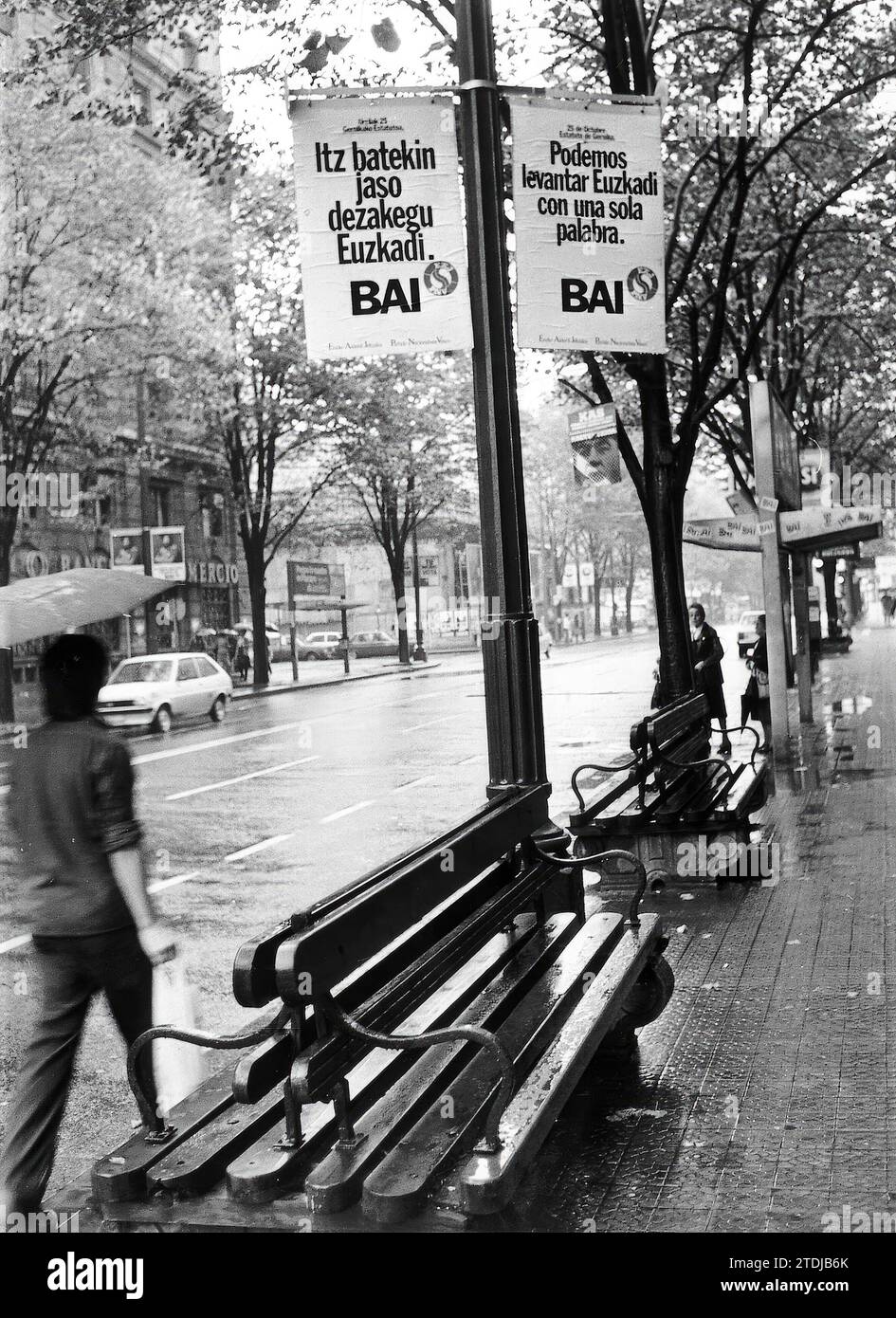 10/24/1979, - Bilbao - Pnv posters asking for an affirmative vote for ...