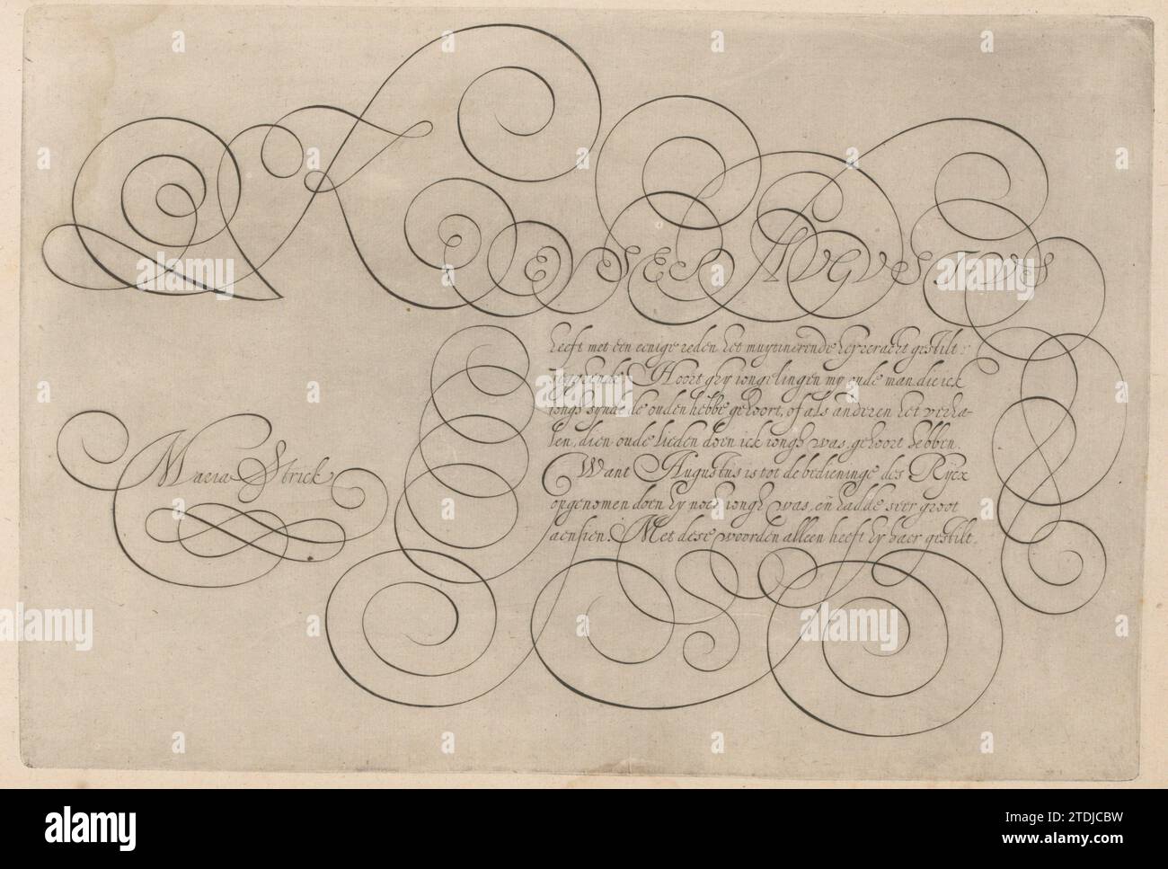 Writing example with capital K, 1618 Write example in Dutch with ...