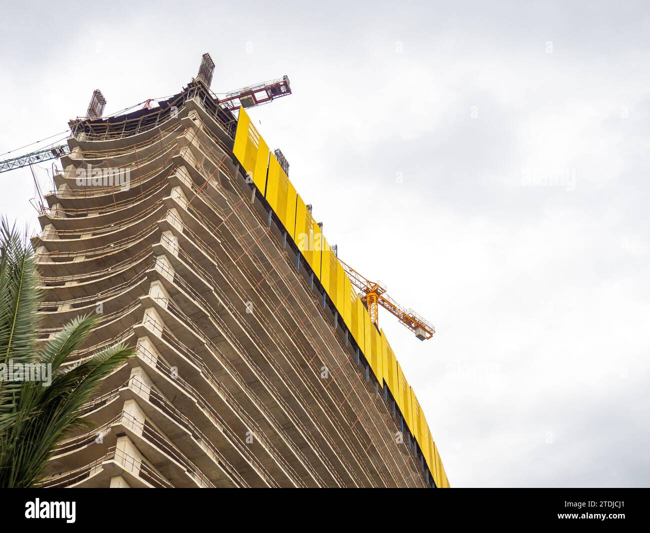 Modern construction of a high-rise building. Construction site and ...