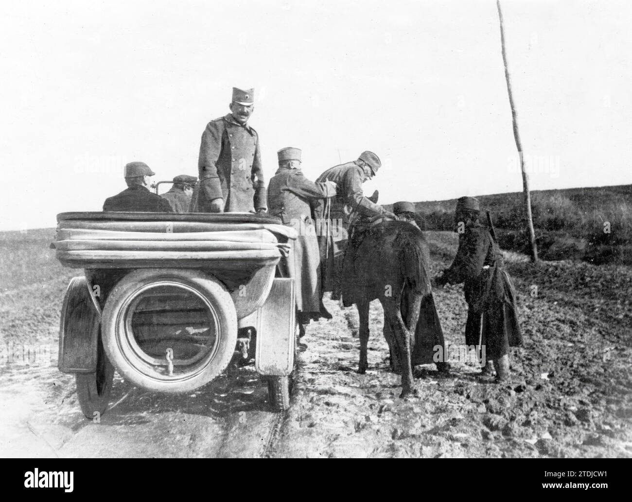 12/31/1915. The withdrawal of the Serbs. King Pedro I abandoning the ...