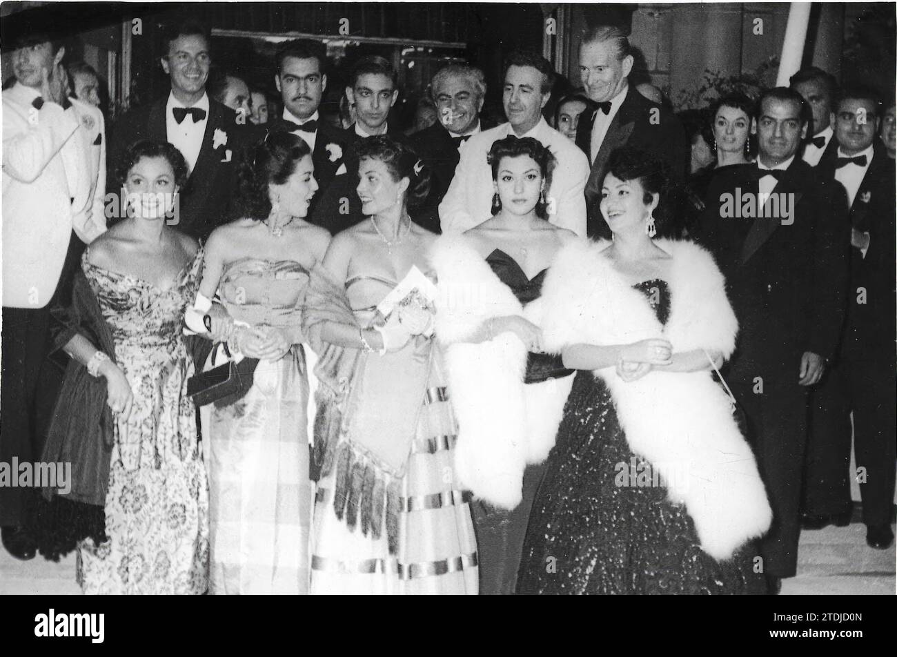 09/23/1953. First San Sebastián film festival. In the Image, Ana ...