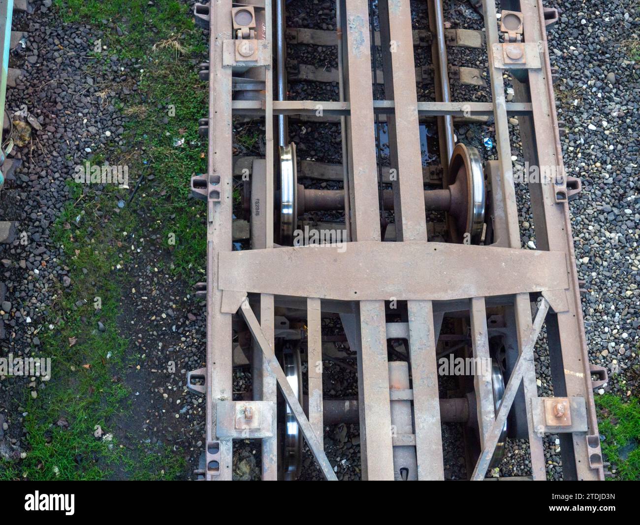 Empty freight train cars. Cars without a roof. Freight transportation ...