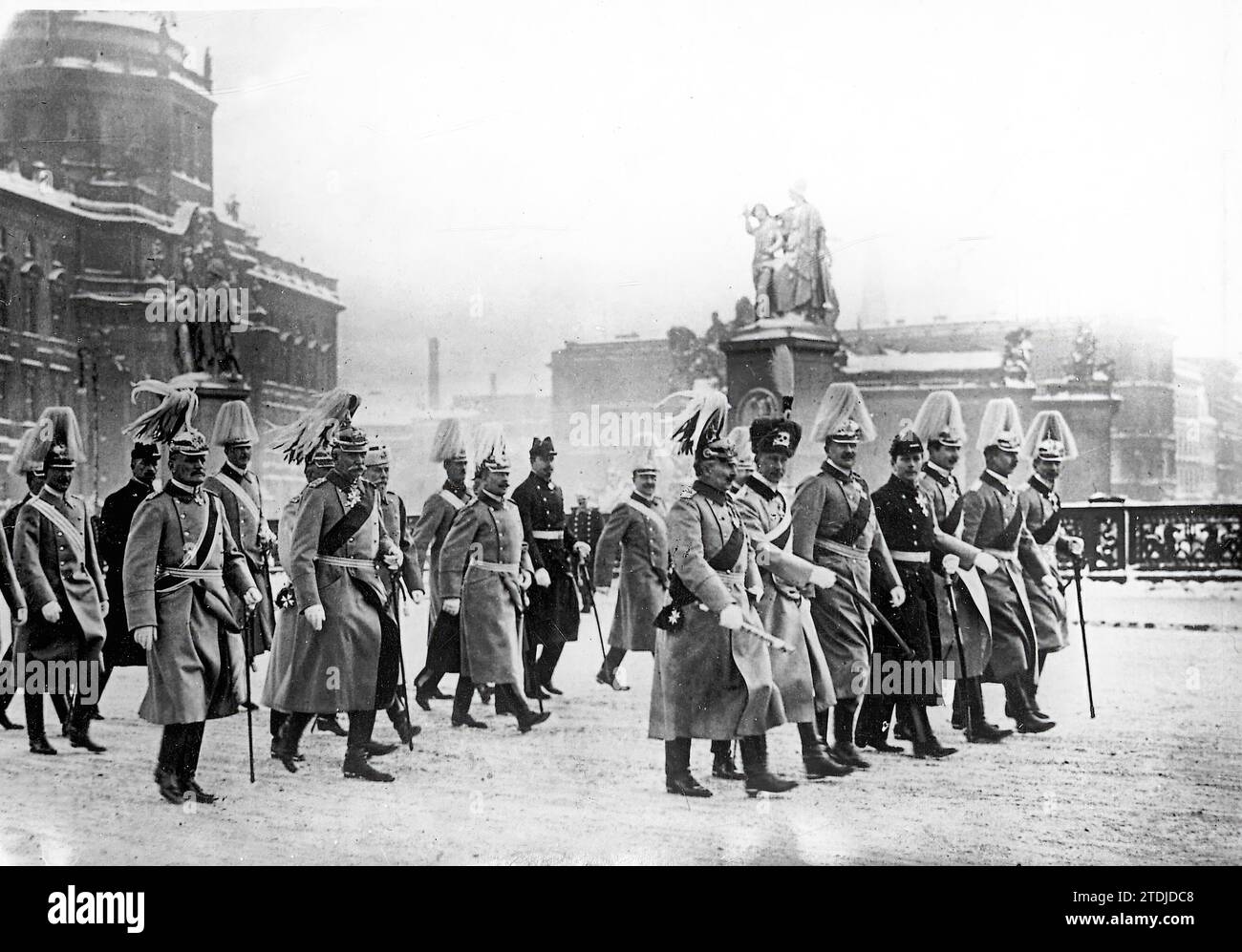 12/31/1913. On January 1st in Berlin. The Emperor and his Sons Heading ...