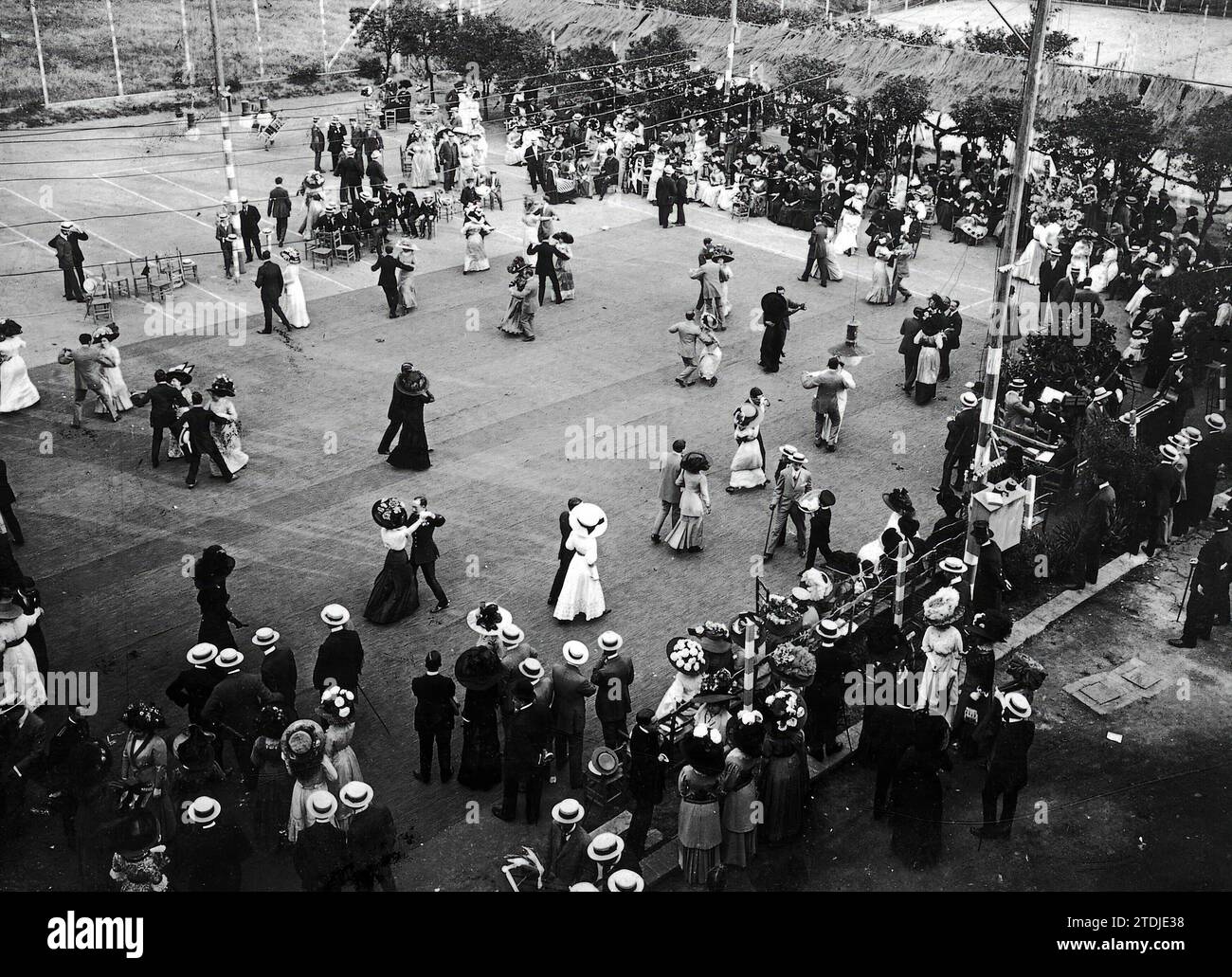 Barcelona. June 1910. Aristocratic party in Barcelona. "Garden party ...