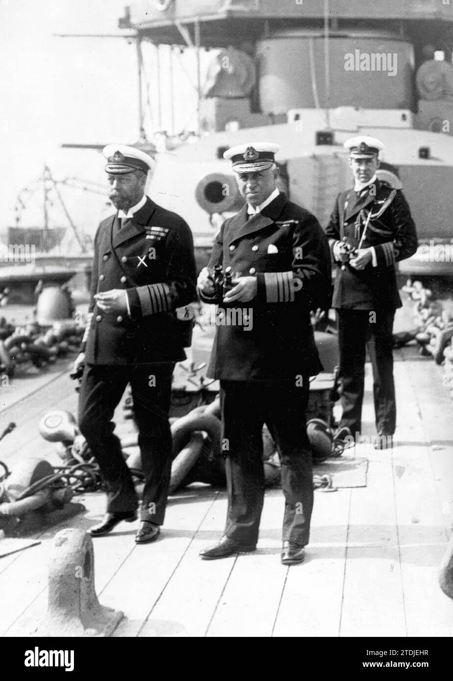 02/28/1915. The King of England On Board. George V (X), accompanied by ...