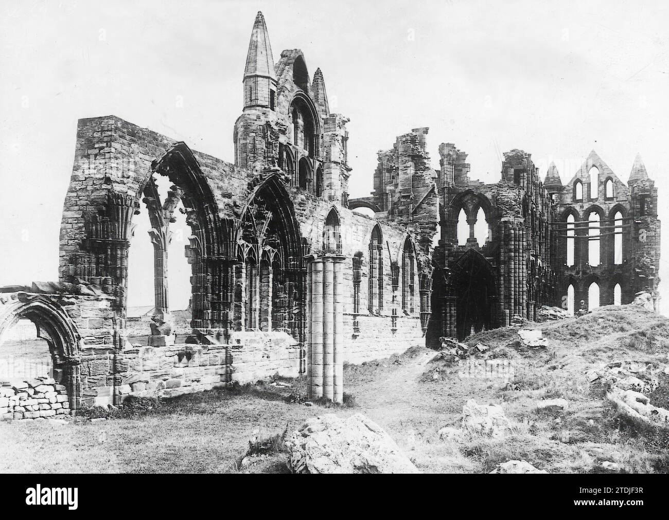 11/30/1914. Destruction of a Bombing. The famous Whitby Abbey, very ...