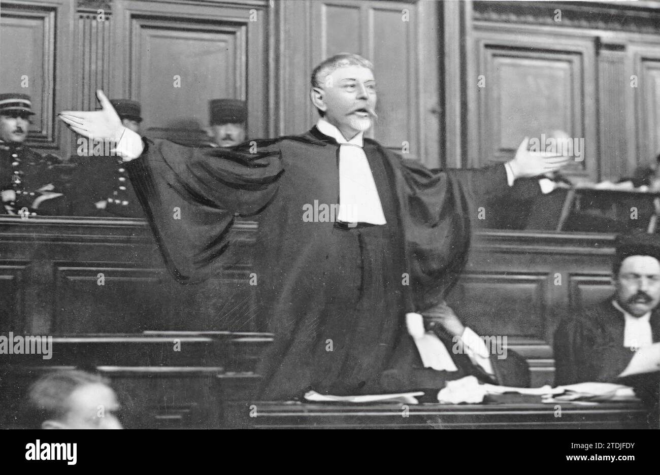 06/30/1914. From the Caillaux trial, in Paris. The Defense lawyer, M ...