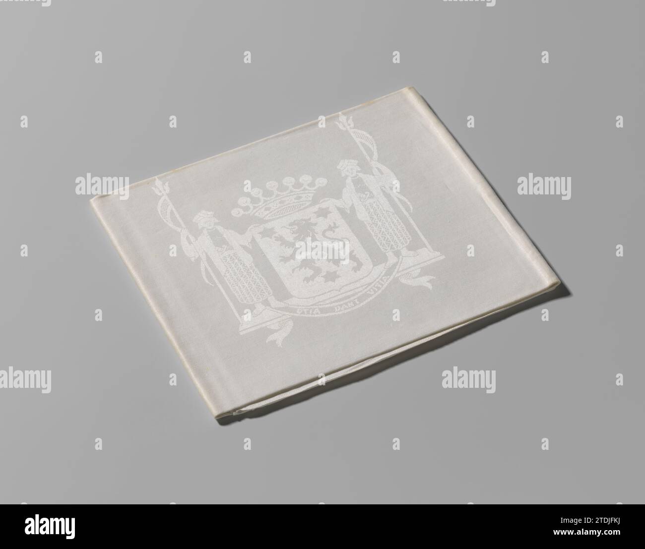 Napkin van Wit Linnamast, Rath (firm) brothers, 1852 - 1889 White linen ...