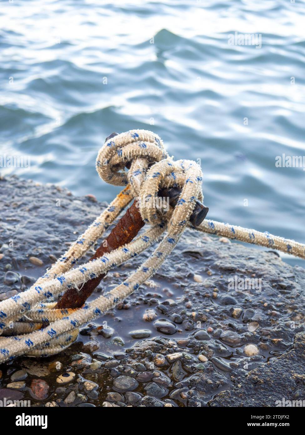 Place for attaching a small boat. Fittings for tying the mooring line ...