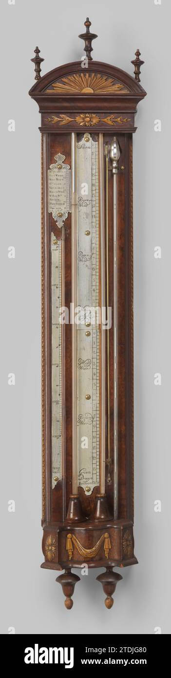 Two parts belonging to a barometer, Ruinpinus, c. 1790 Parts belonging ...