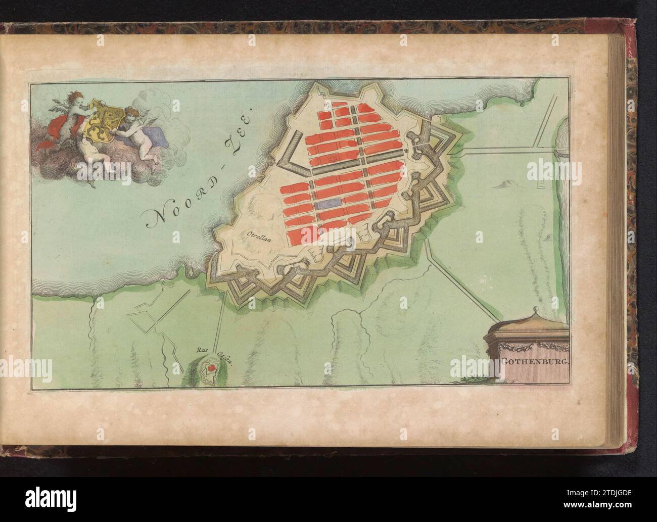 Map of Gothenburg, Anonymous, 1735 Map of the reinforcements around the ...
