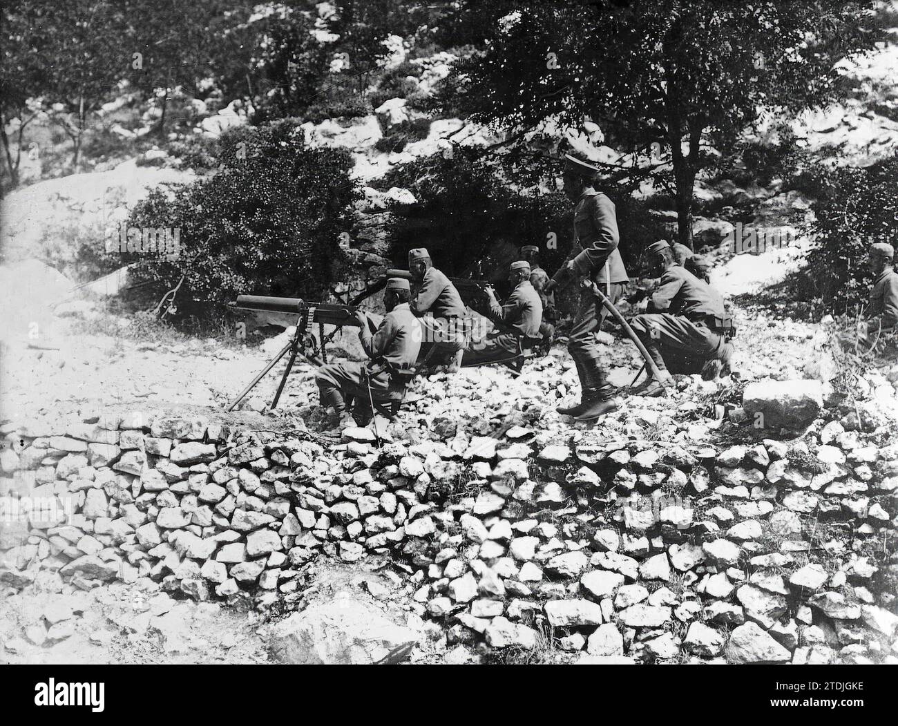 Montenegro, October 1912. Balkan War. A machine gun section of the ...