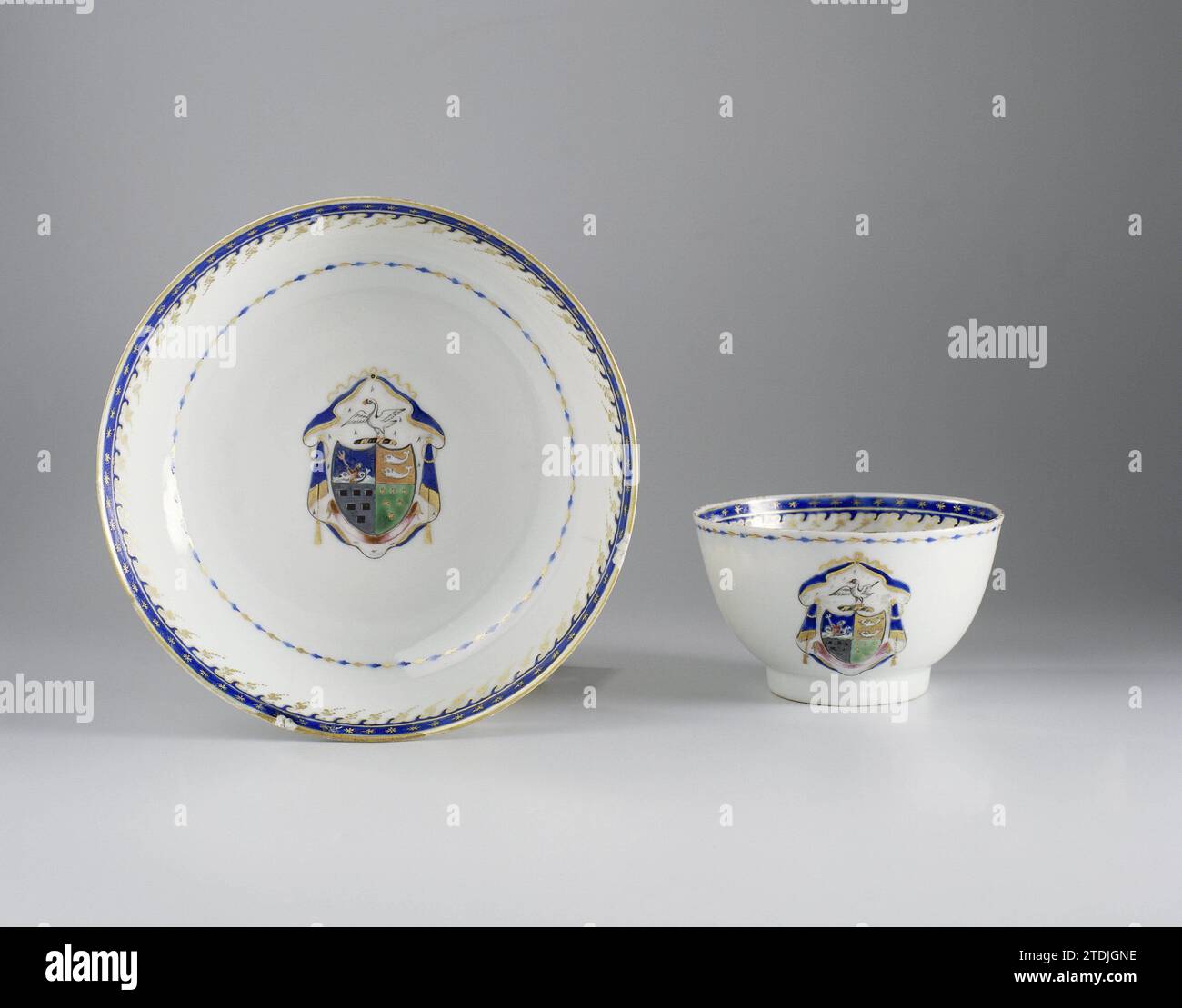 Cup and saucer with the arms of the Nolthenius family, anonymous, c ...