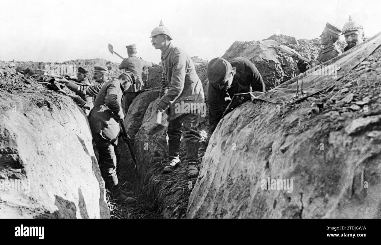 01/31/1916. The Germans in Campaign. Opening of Trenches in a Position ...
