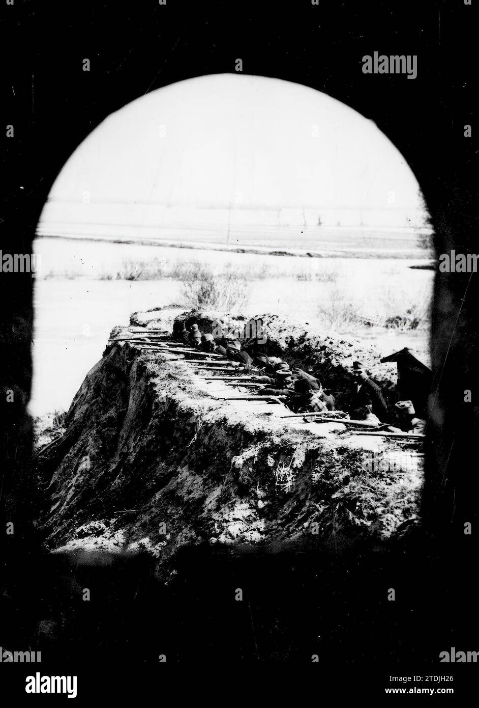 08/31/1915. A trench Photographed from the Ruins of a nearby house in ...