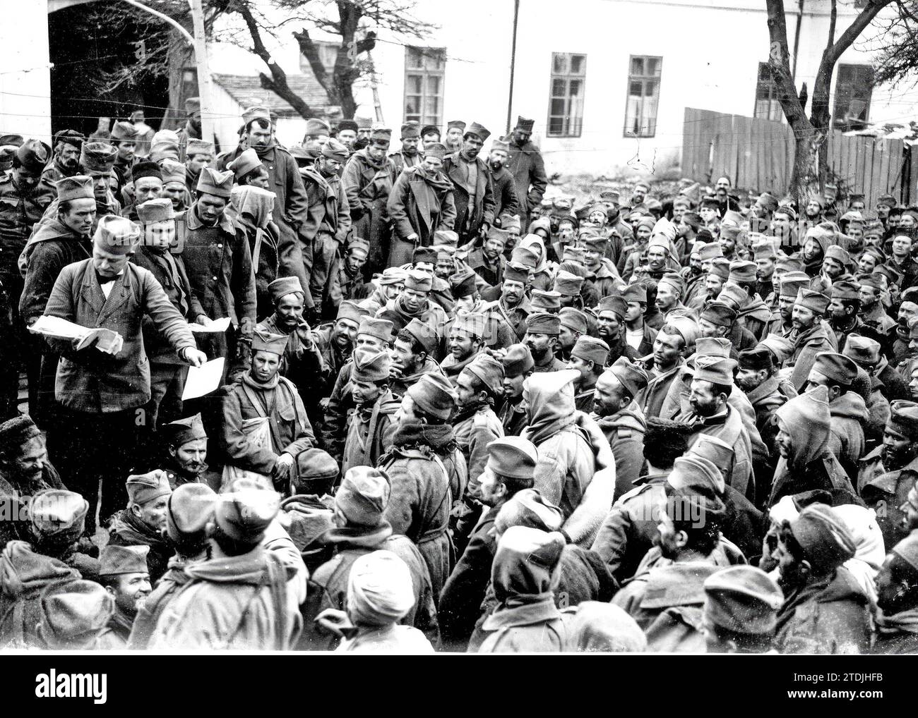 02/28/1915. The War in Eastern Europe. Discharge of Wounded Serbian ...