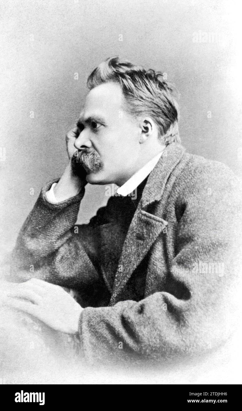 12/31/1889. Portrait of the German philosopher Friedrich Nietzsche ...