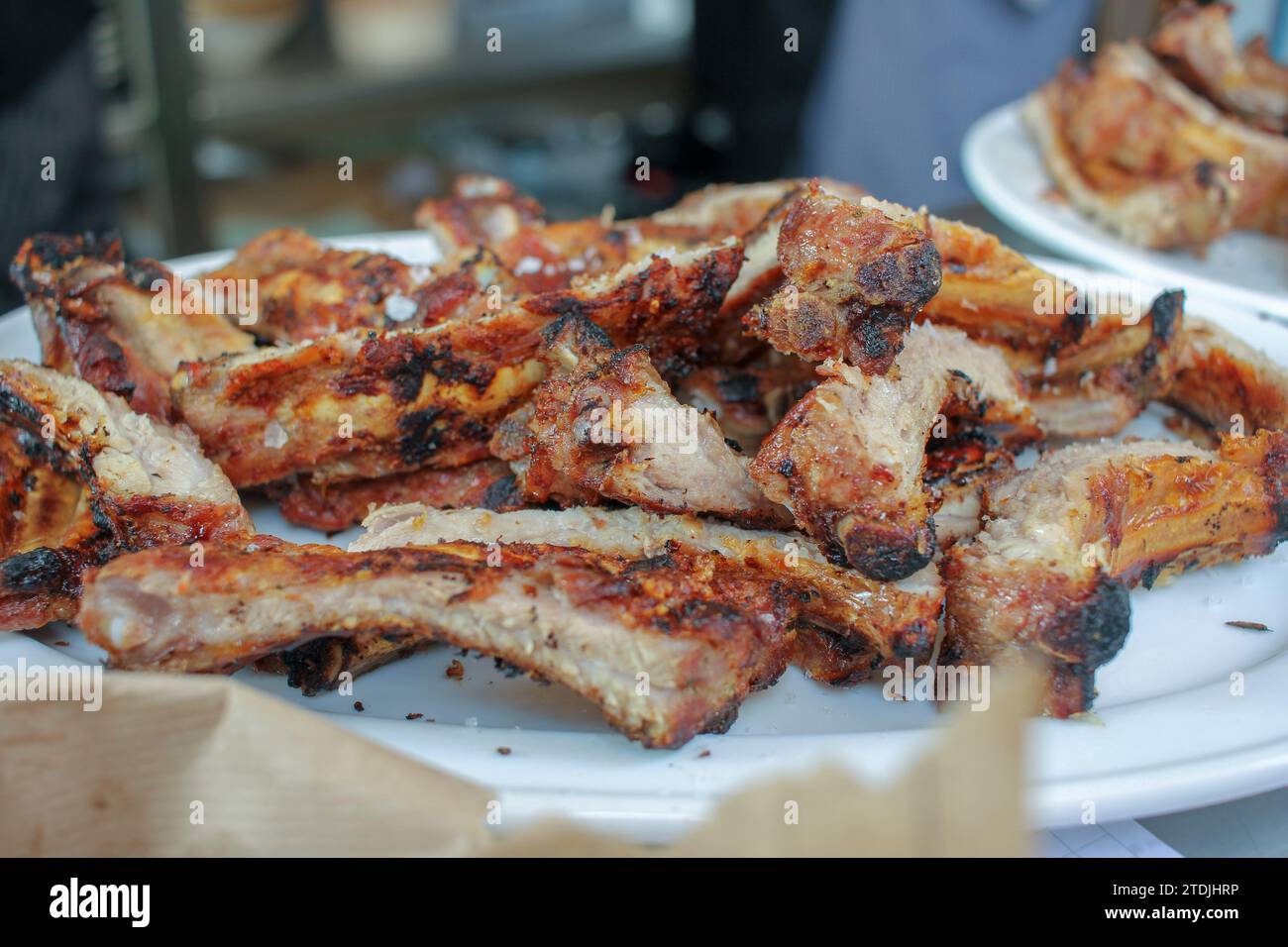 delicious pork meat grilled in a restaurant Stock Photo - Alamy