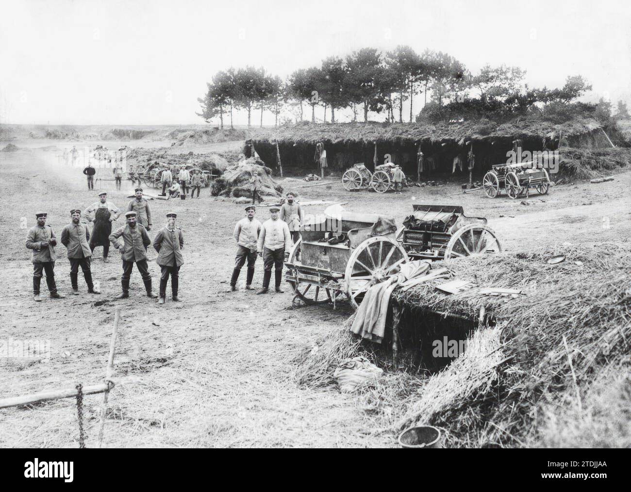 08/01/1915. The War in Eastern Europe. In a German cavalry camp. In the ...