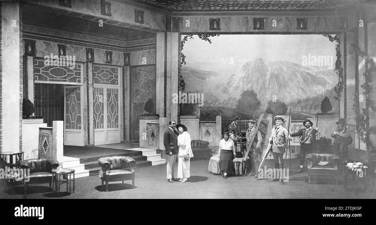 01/31/1914. Scene from the third act of "Finally Alone!" Photo: Ludwig ...