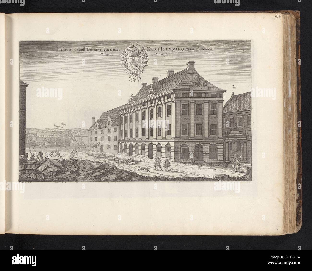 Erik Fleming's palace in Stockholm, Jean Marot (I), 1670 The print is ...
