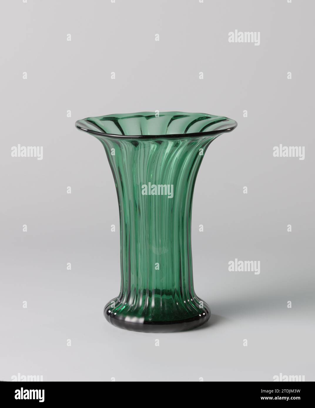 Vase with vertical ribs, anonymous, c. 1750 - c. 1775 Inserted soil ...