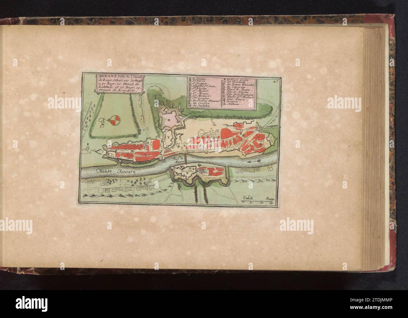 Map of Dinant, Anonymous, 1735 Map of the reinforcements around the ...