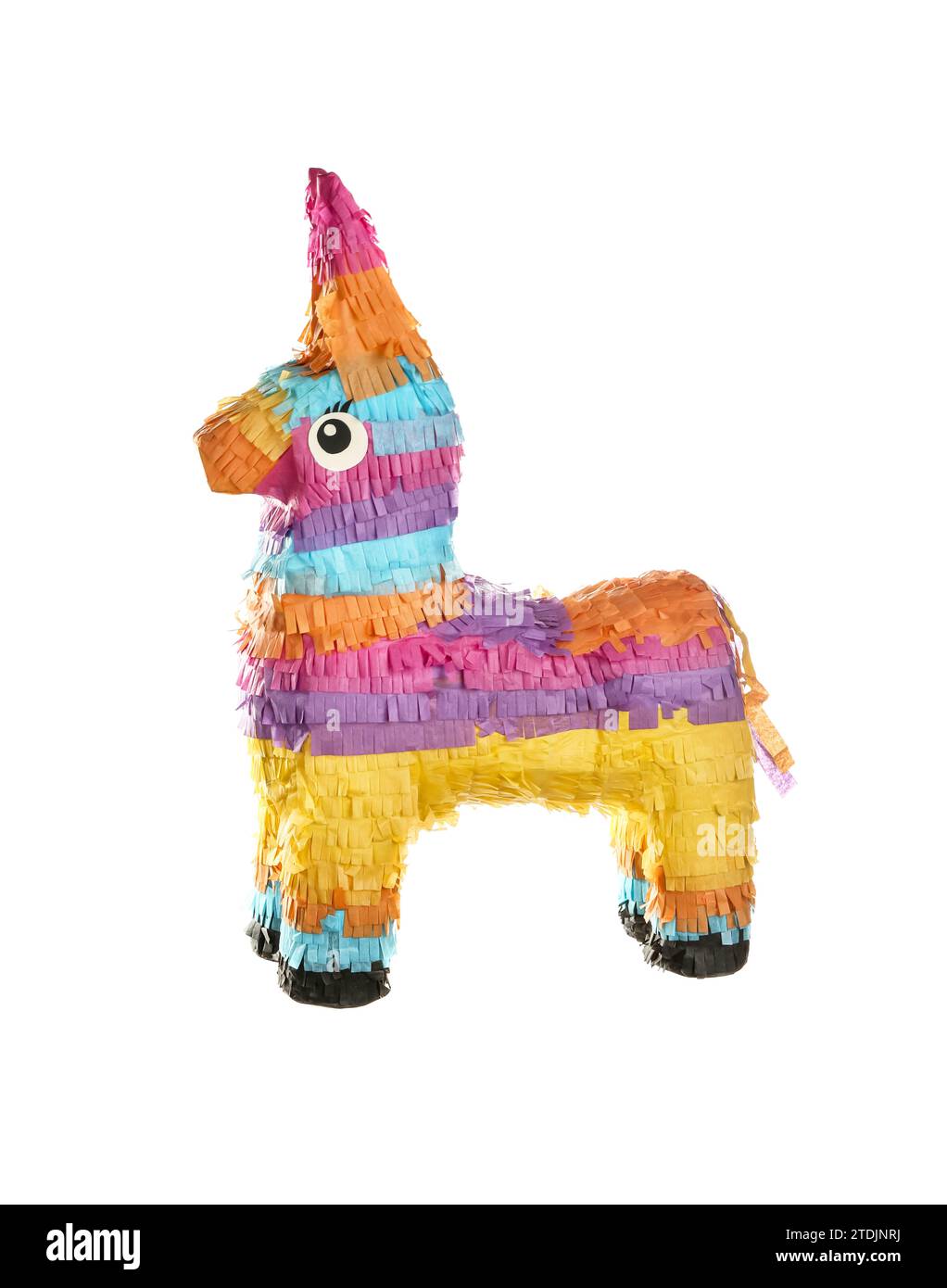 Bright colorful donkey pinata isolated on white Stock Photo - Alamy