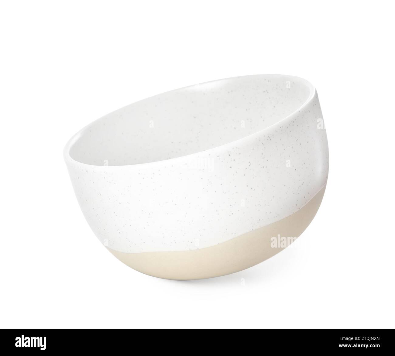 Clean empty ceramic bowl isolated on white Stock Photo - Alamy