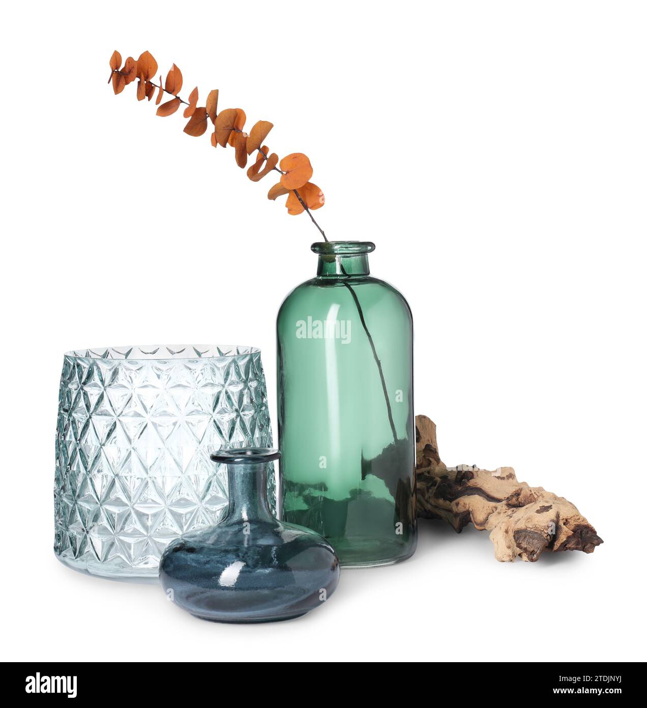 Many different stylish vases on white background Stock Photo - Alamy