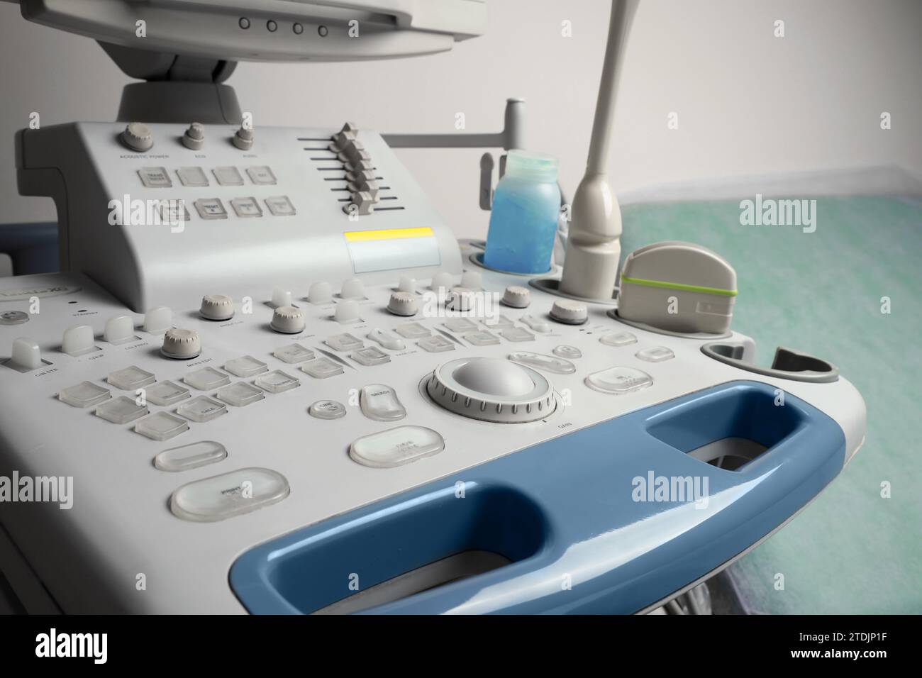 Ultrasound control panel with ultrasonic transducers and transmission ...