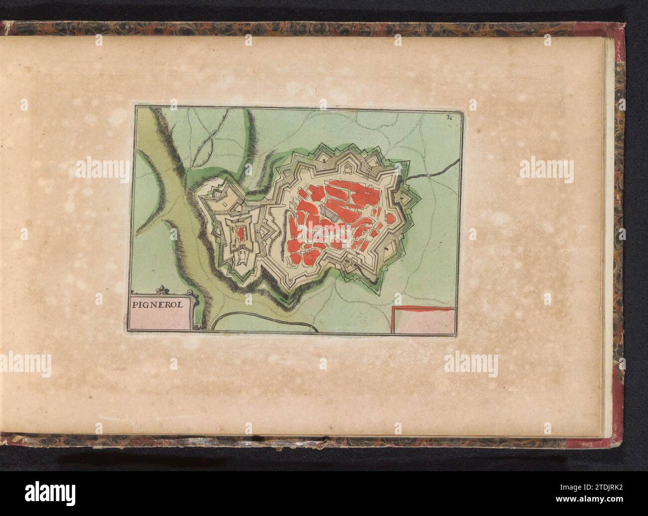 Map of Pinerolo, Anonymous, 1735 Map of the reinforcements for the ...