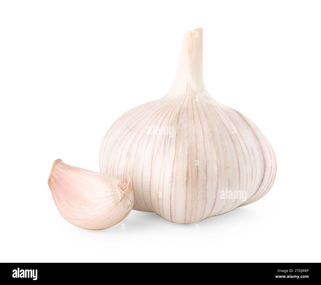 Fresh head of garlic and clove isolated on white Stock Photo - Alamy